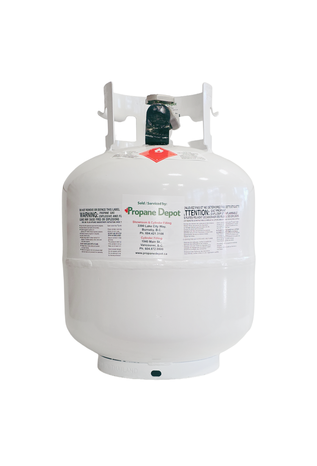 20 lb Propane Tank - Refillable Steel Cylinder (Empty Tank)