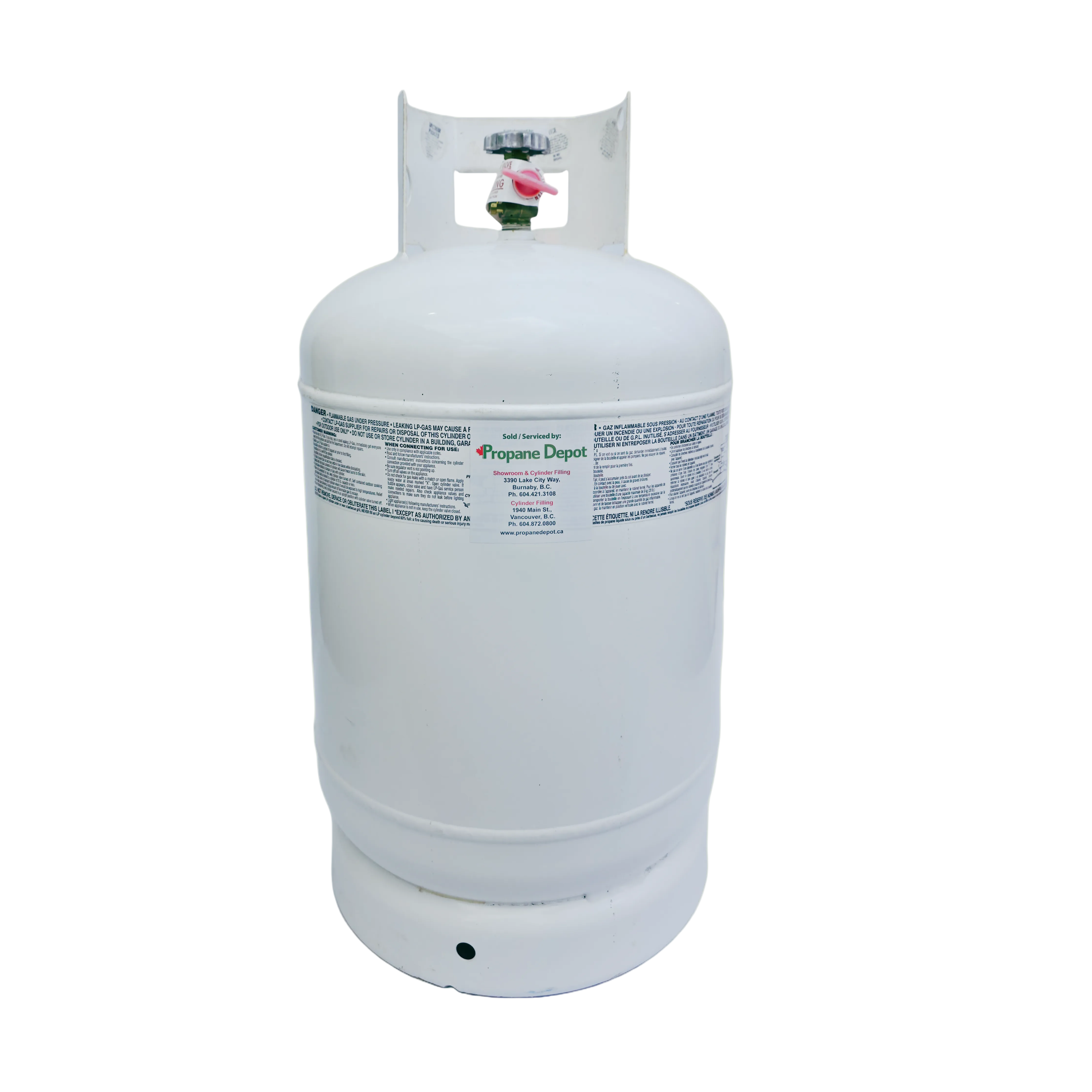 50 lb Propane Tank - Refillable Steel Cylinder (Empty Tank)