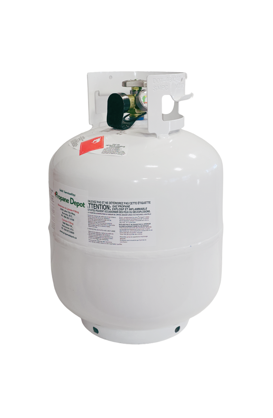 20 lb Propane Tank - Refillable Steel Cylinder (Empty Tank)